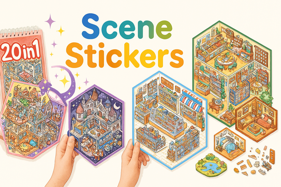 Scene Stickers, Easy Peel & Stick 3D Stickers for All Ages